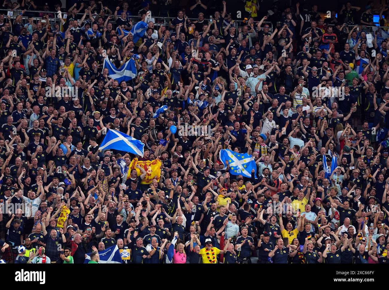 Scotland fans during the UEFA Euro 2024 Group A match at the Munich ...
