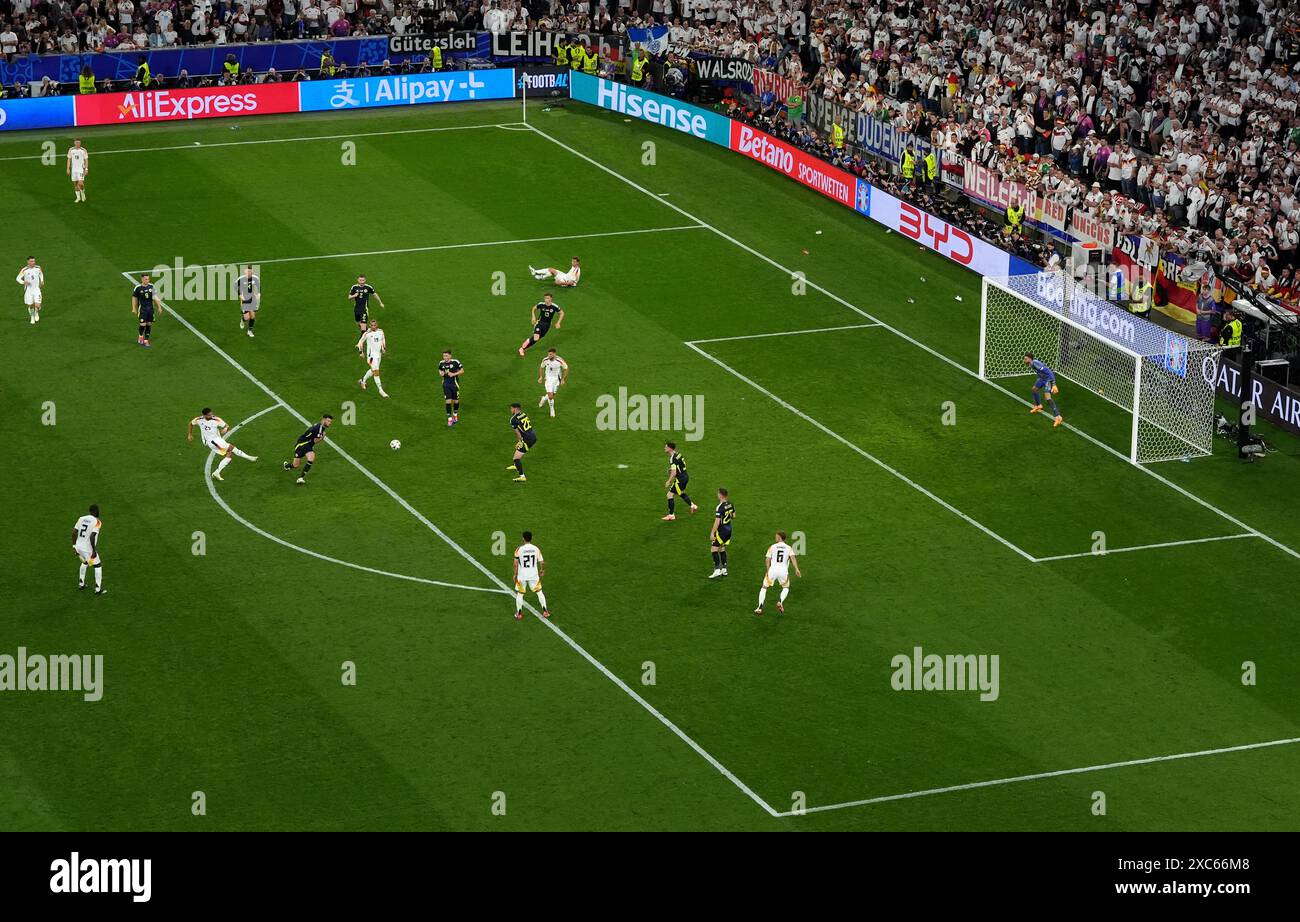 Germany's Emre Can scores their side's fifth goal of the game during ...