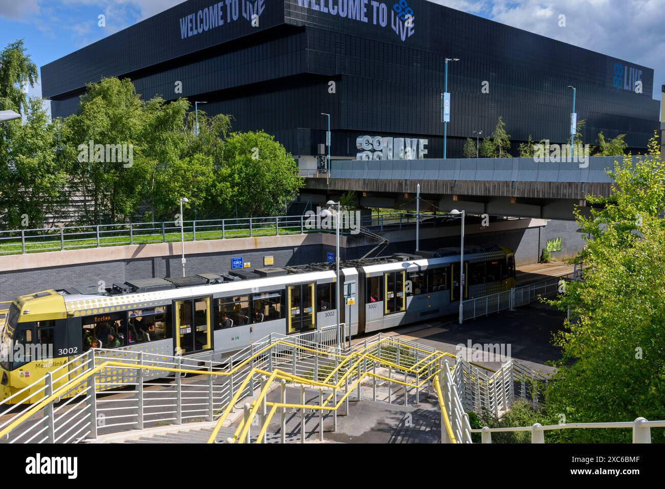 Manchester tram etihad hi-res stock photography and images - Alamy