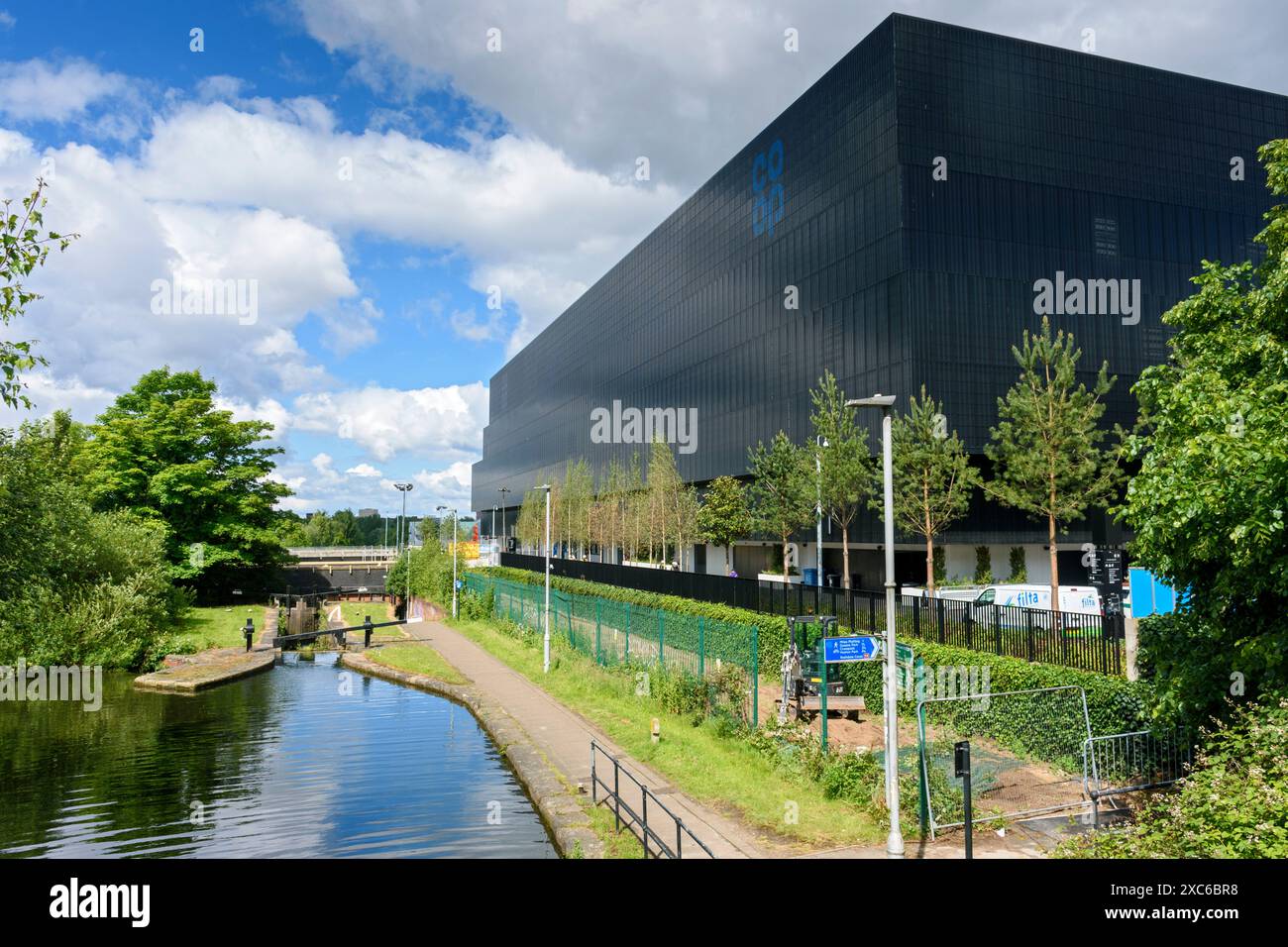 The Co-op Live Arena and the Ashton Canal, next to the Etihad Stadium ...