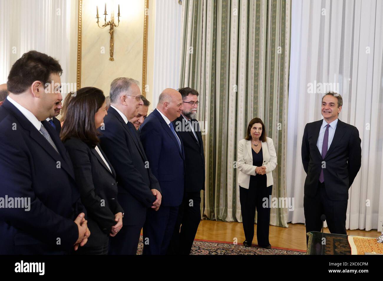 Athens, Greece. 14th June, 2024. Greek Prime Minister Kyriakos ...