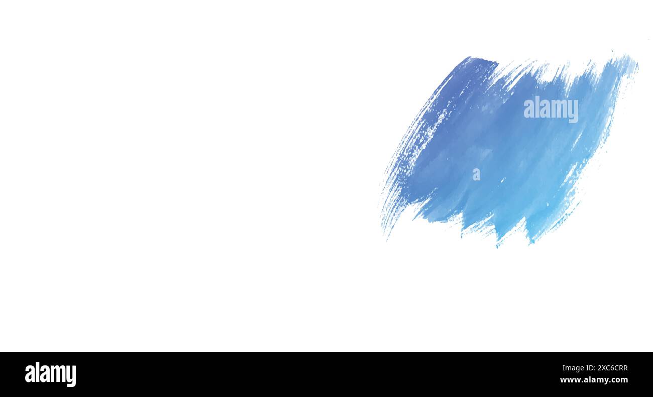 Hand draw blue brush stroke watercolor design Stock Vector Image & Art ...