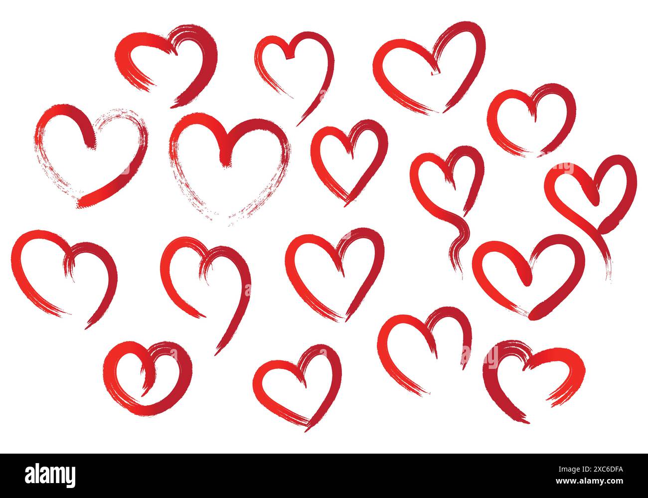 Set of different red hearts background Stock Vector Image & Art - Alamy