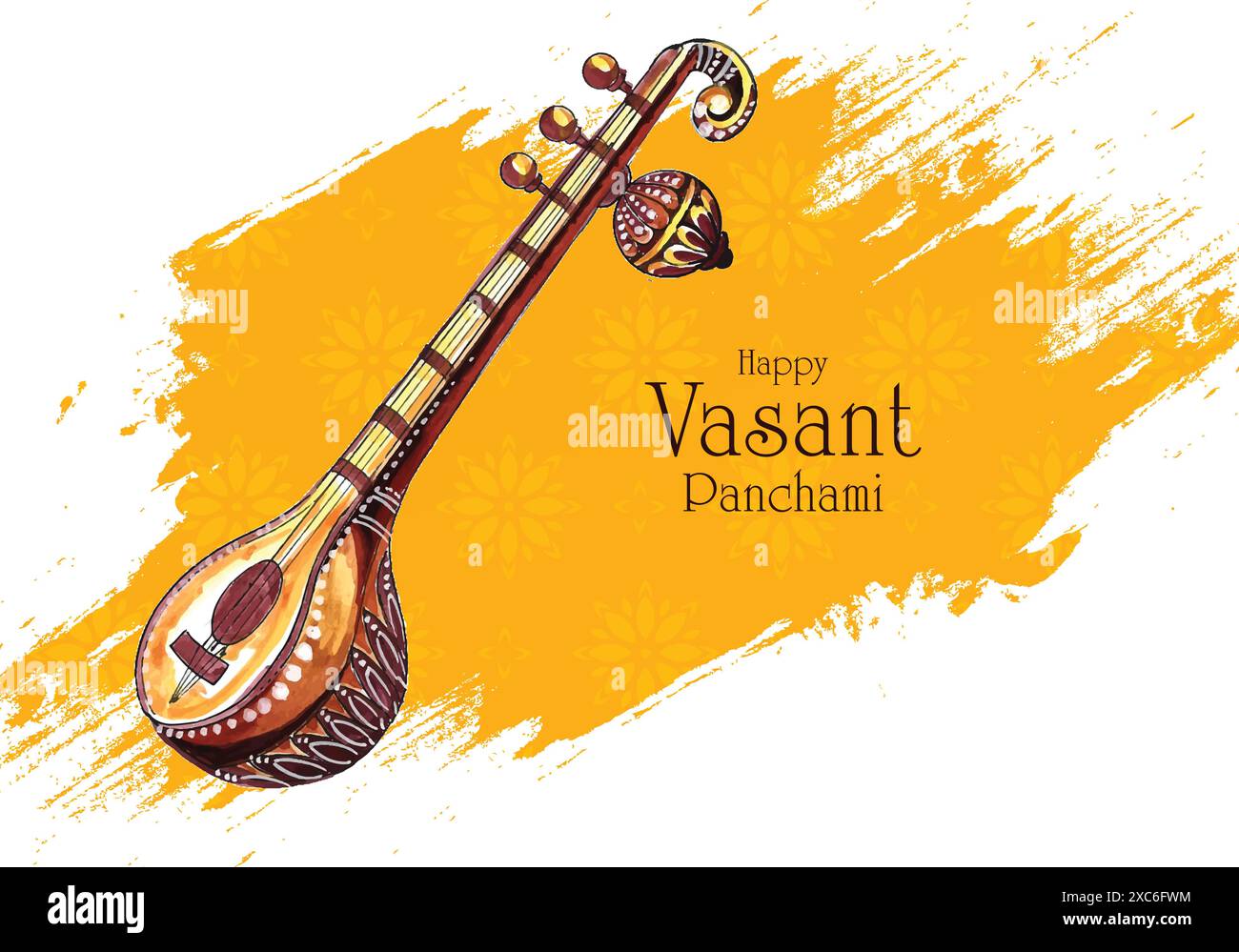 happy vasant panchami indian festival background Stock Vector Image ...