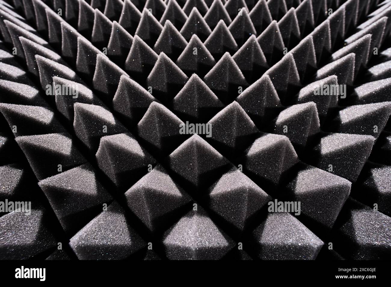 Convoluted acoustic pyramid foam for sonic noise absorbing and ...