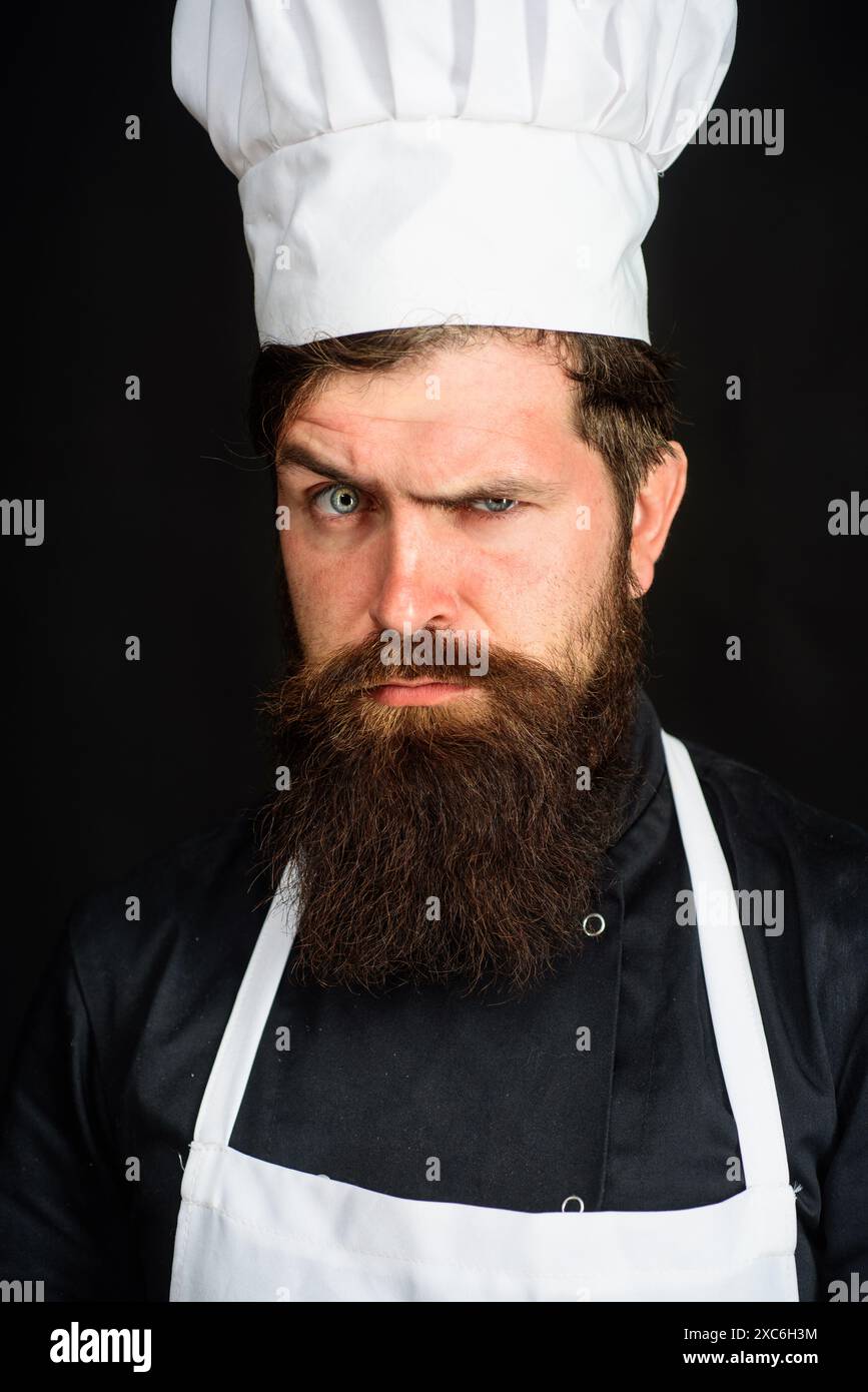 Professional culinary and food preparation. Closeup portrait of ...