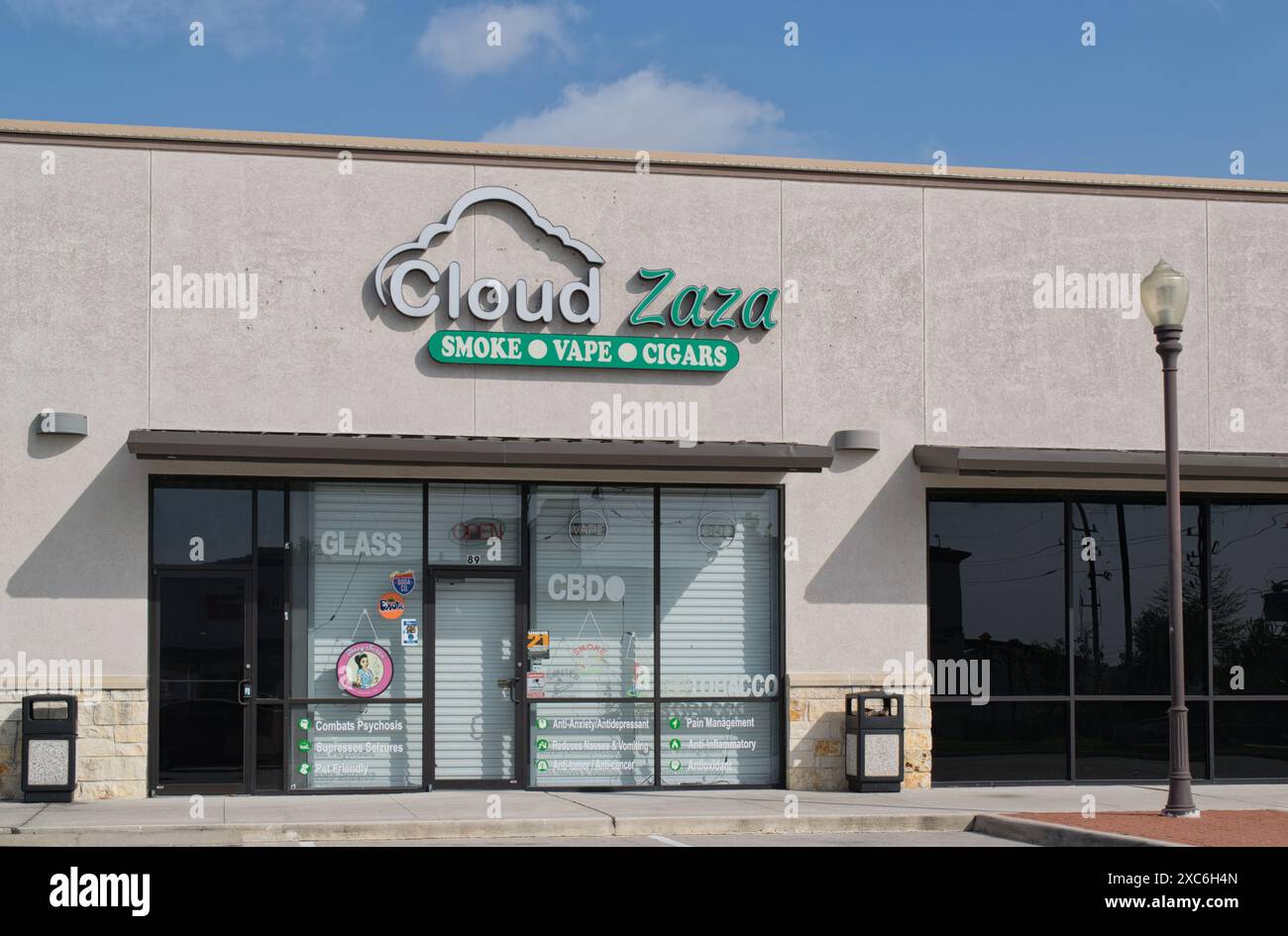 Houston, Texas USA 04-07-2024: Cloud Zaza vape shop business company ...