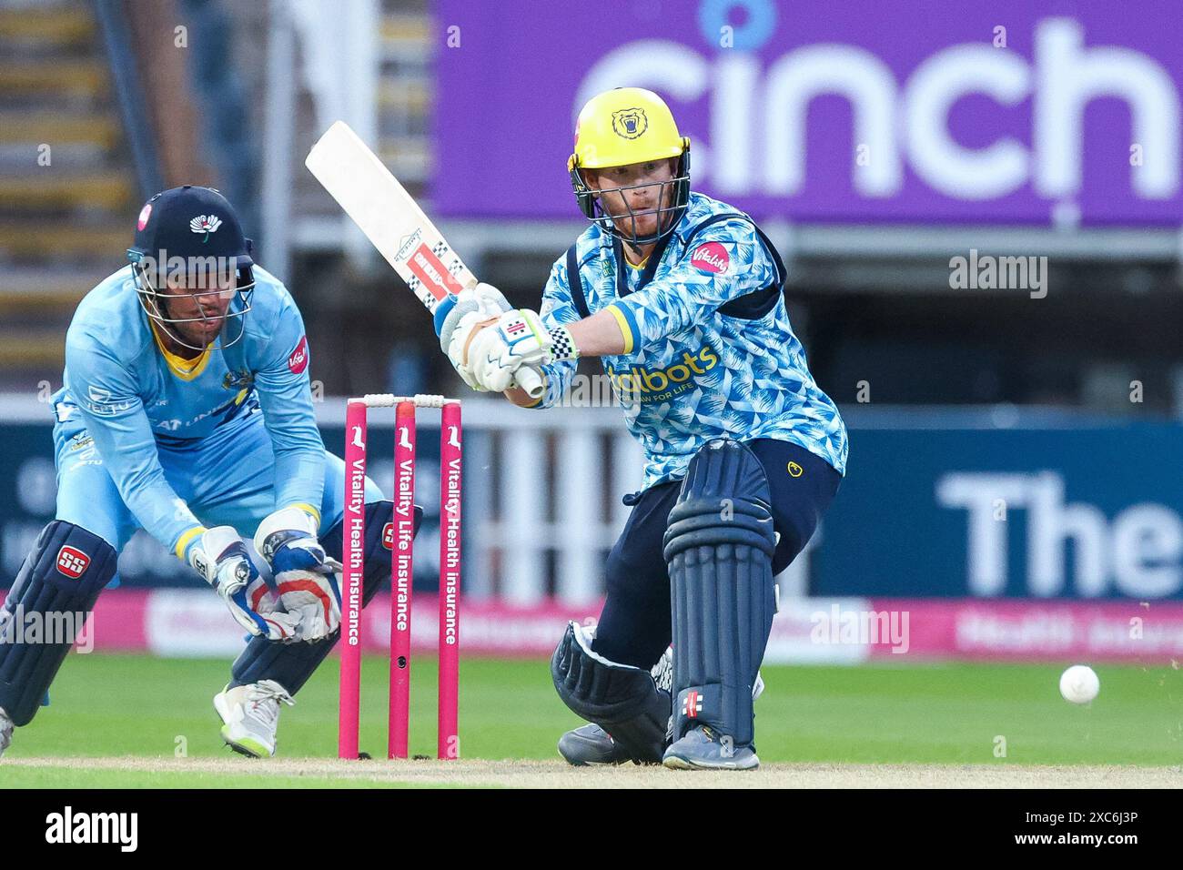 Alex Davies opens the batting taken in Birmingham UK on 14 June 2024 ...