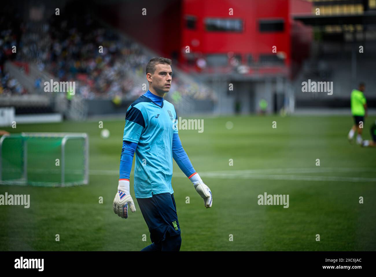 WIEDENSBADEN, GERMANY - 13 JUNE, 2024: Andriy Lunin, The open practice ...
