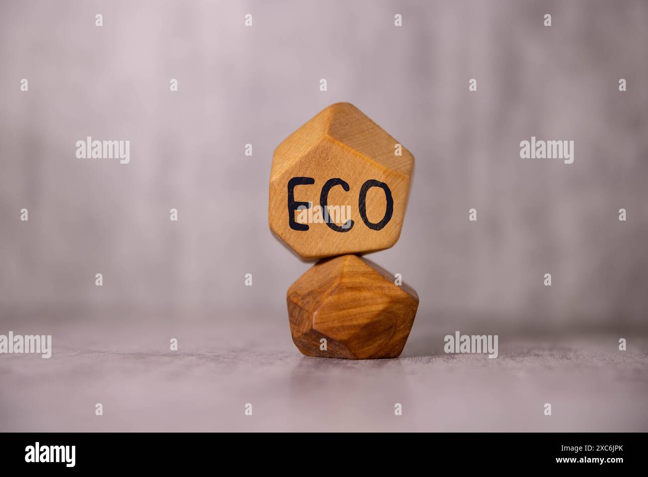 words ESG on a wood block and Future environmental conservation and ...