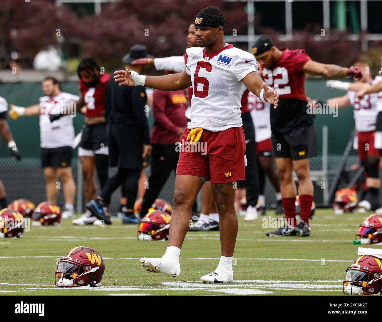 Washington Commanders running back Michael Wiley (6) during the ...