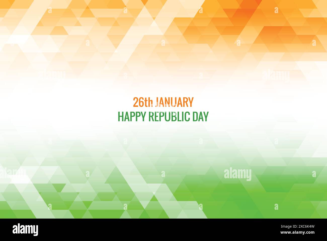 Elegant indian republic day tricolor theme triangle background Stock ...