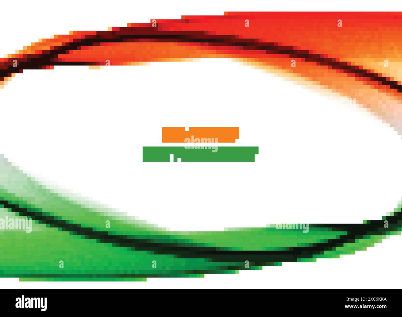 Beautiful tricolor indian flag wave theme card design Stock Vector ...
