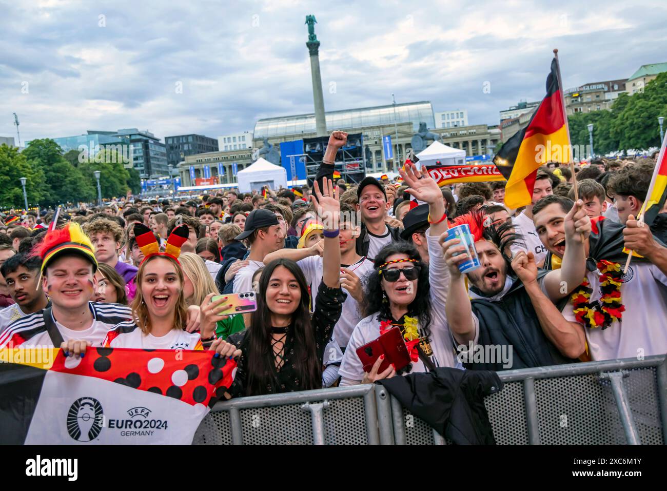 Public Viewing in Stuttgart. Deutschland - Schottland 5:1. 25.000 ...