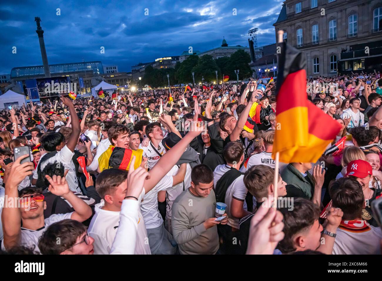 Public Viewing in Stuttgart. Deutschland - Schottland 5:1. 25.000 ...