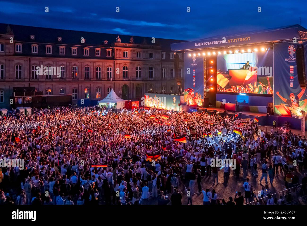 Public Viewing in Stuttgart. Deutschland - Schottland 5:1. 25.000 ...