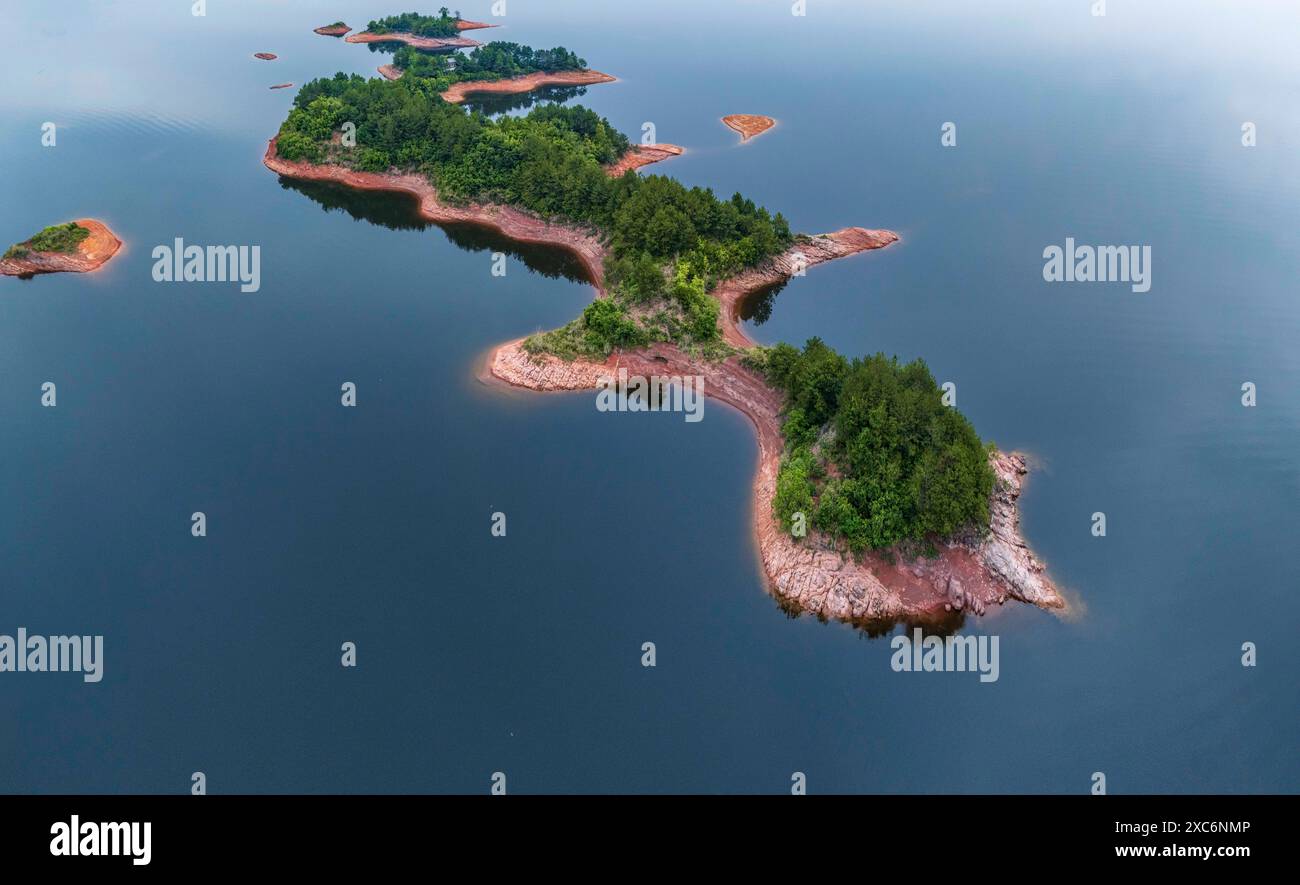 HANGZHOU, CHINA - JUNE 4, 2024 - Aerial photo shows the scenery of ...