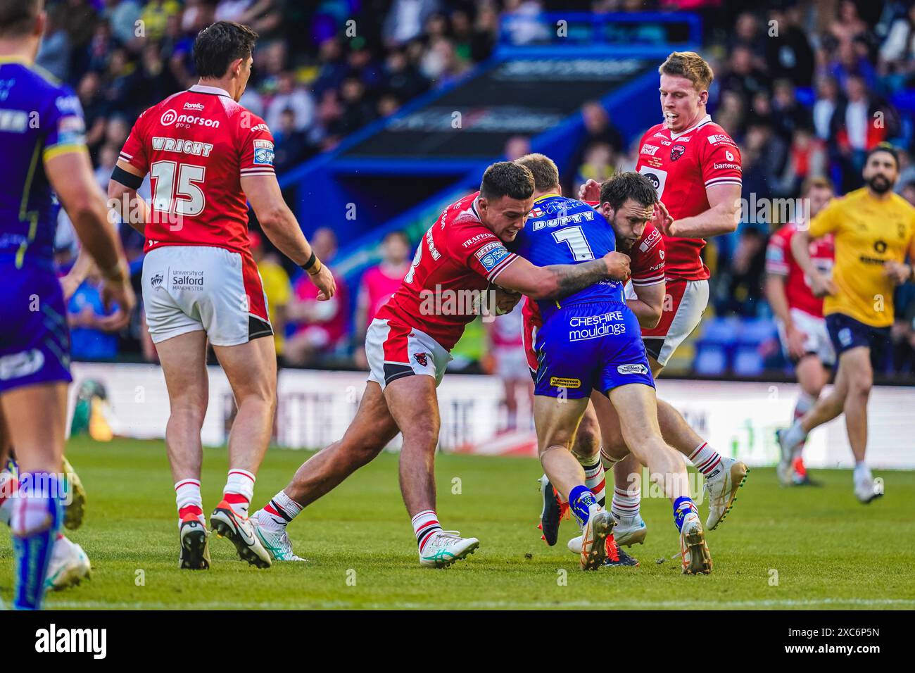 Warrington, Cheshire, UK. 14th June, 2024. Super League Rugby ...