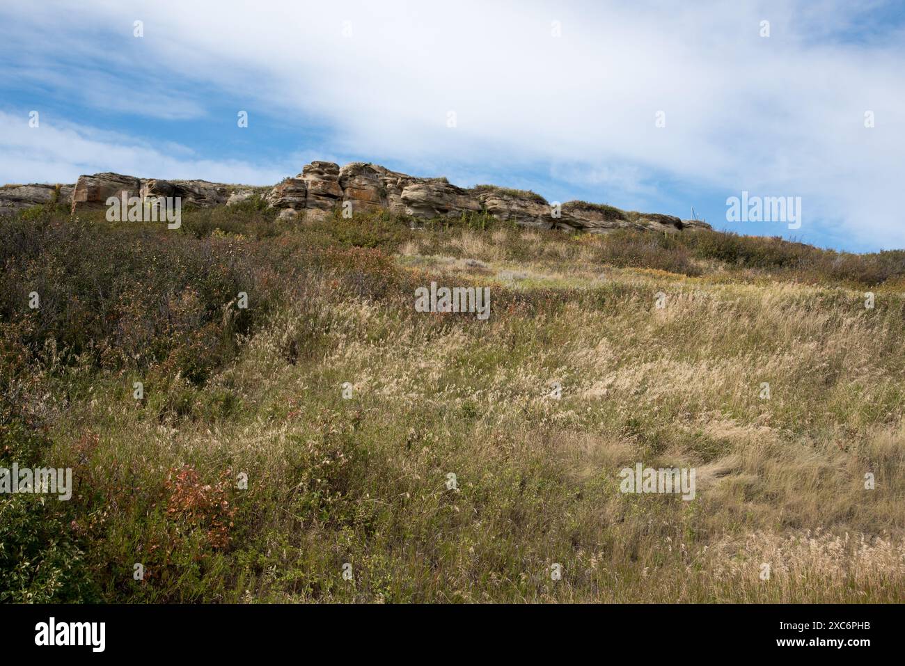 Head-Smashed-In Buffalo Jump is a World Heritage Site in Alberta in ...