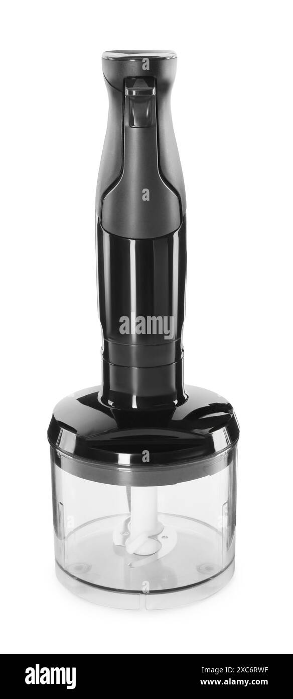 Modern hand blender kit isolated on white Stock Photo - Alamy