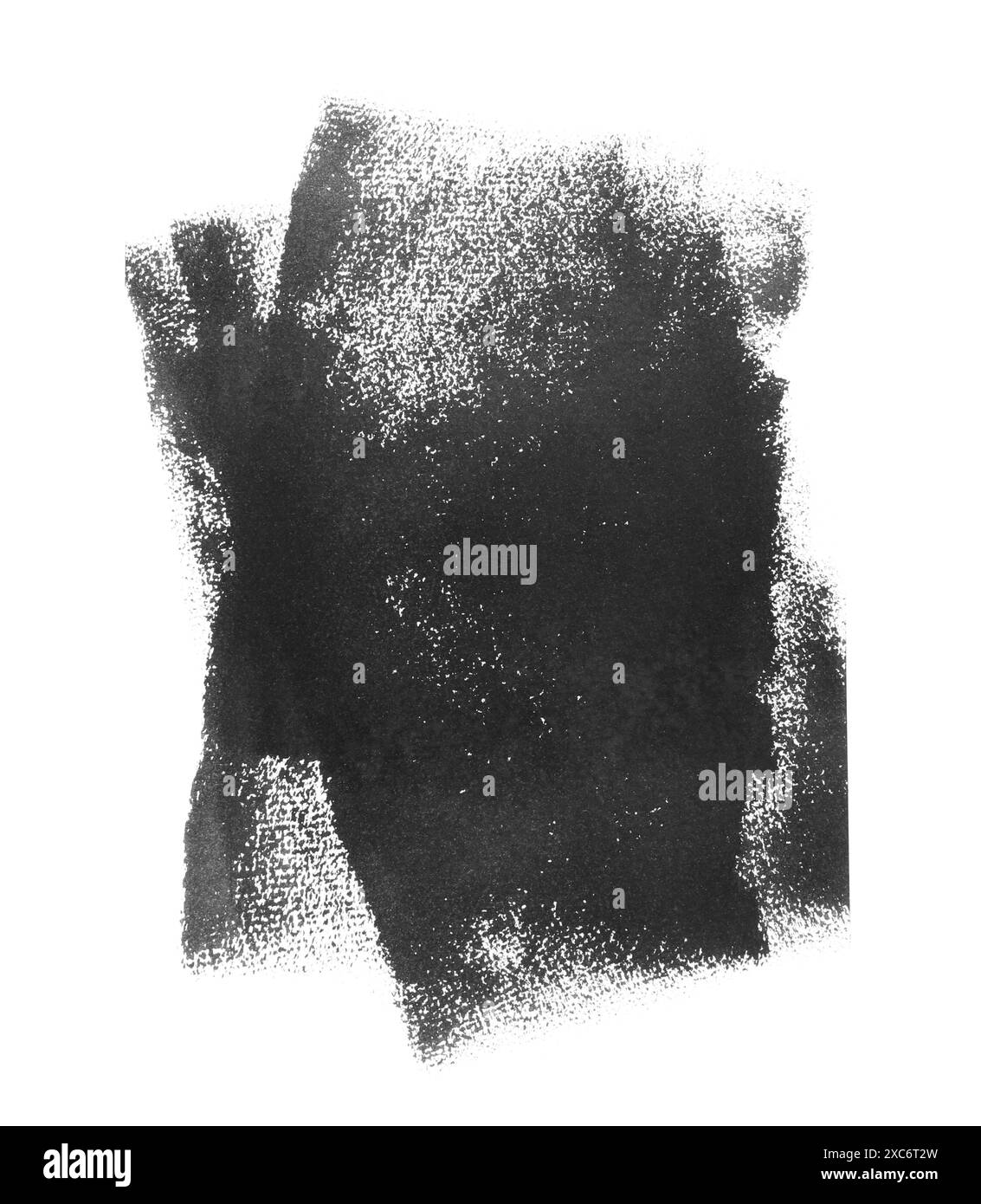 Abstract black ink painting isolated on white, top view Stock Photo - Alamy