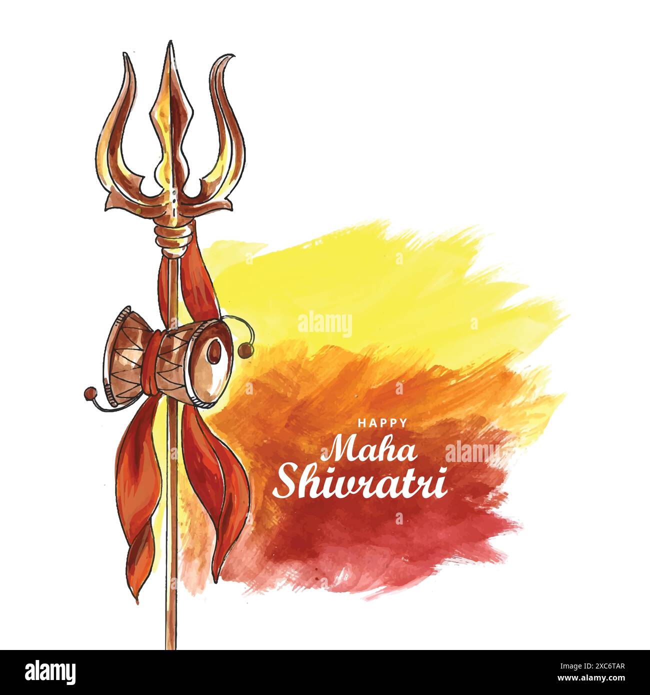 Happy maha shivratri with trisulam a hindu festival celebration ...