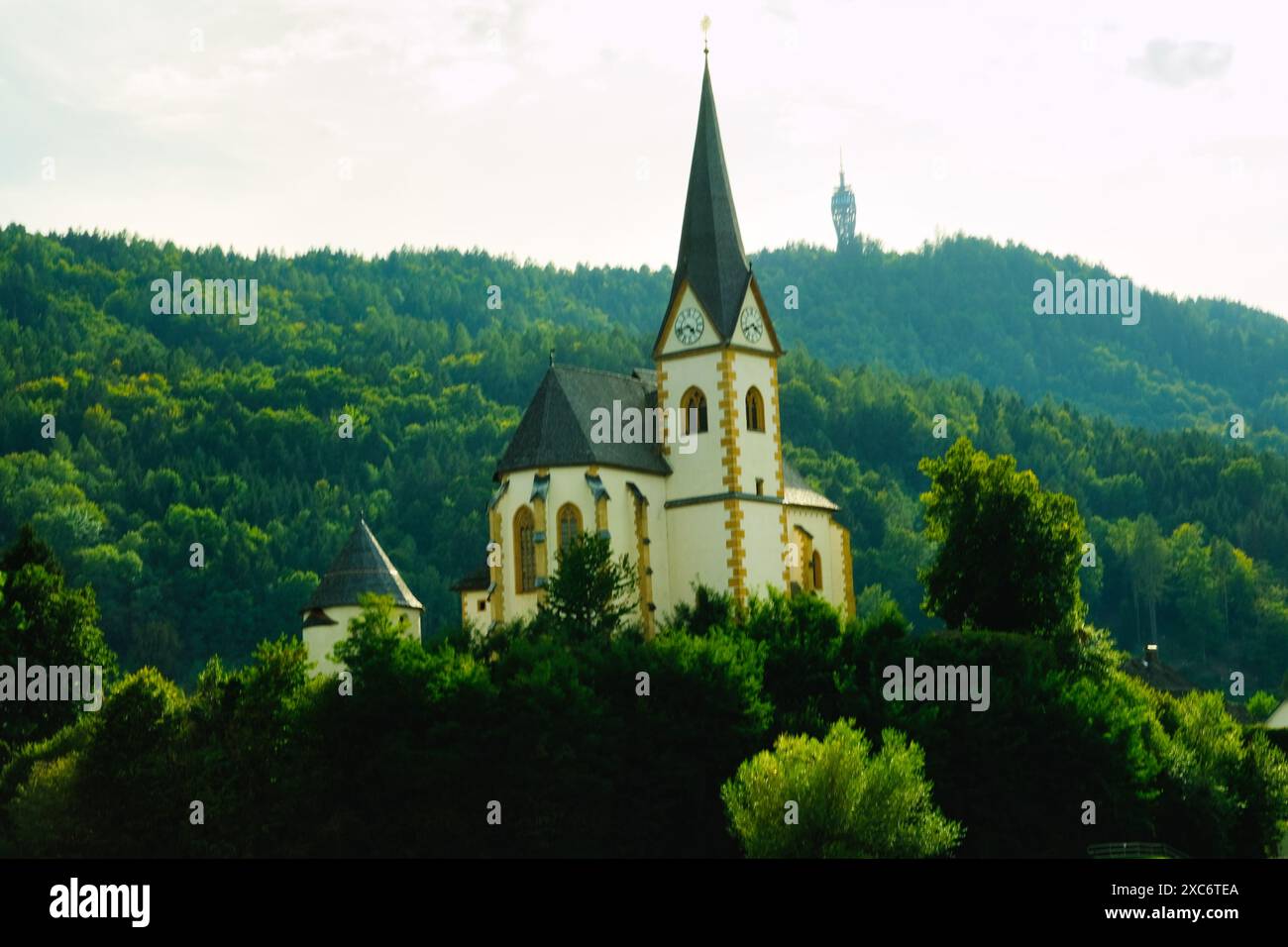 VELDEN, AUSTRIA. September 8, 2022. A castle home by the Worthersee ...