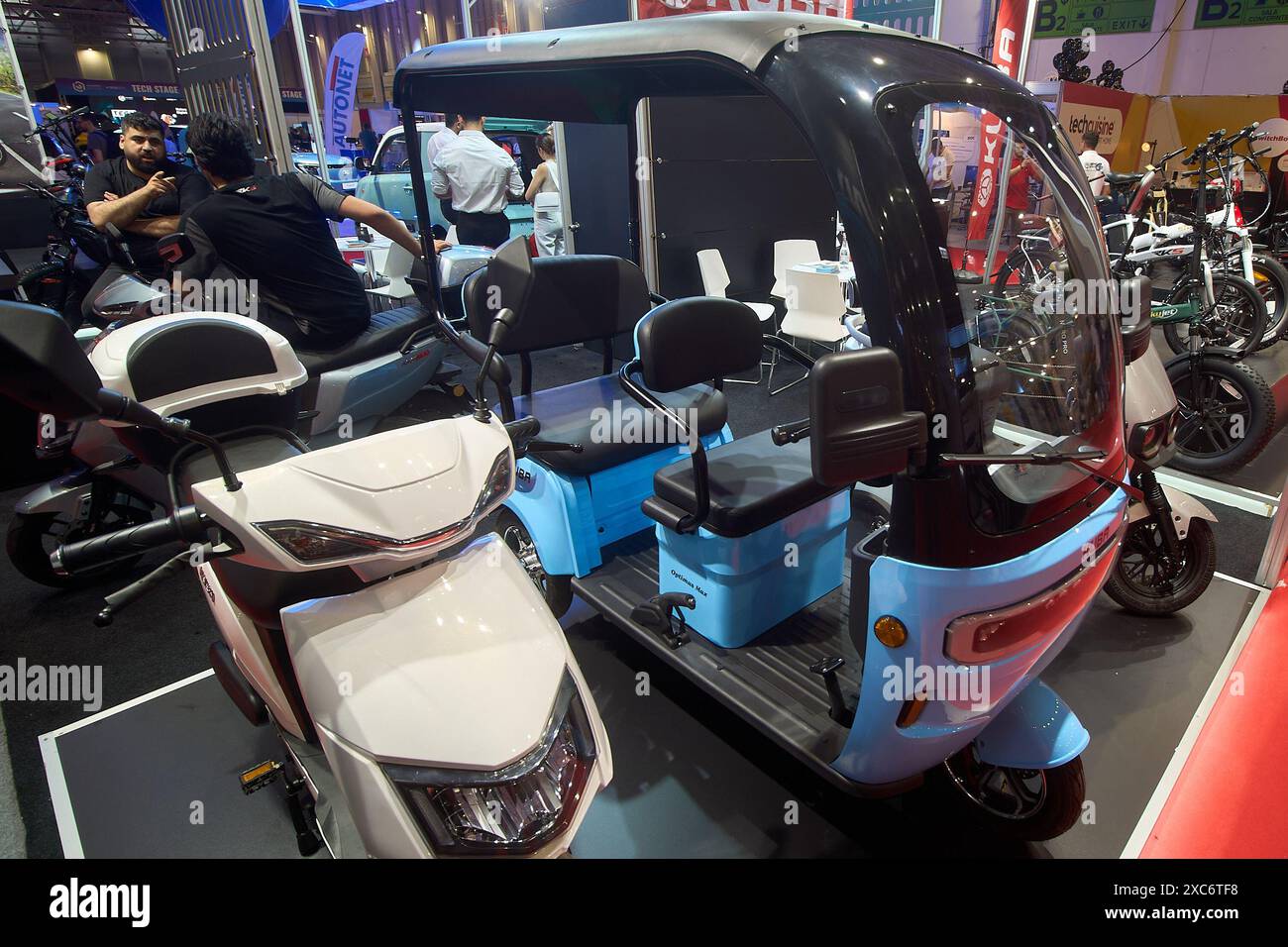 Bucharest, Romania. 14th June, 2024: OPTIMUS MAX electric tricycle with ...