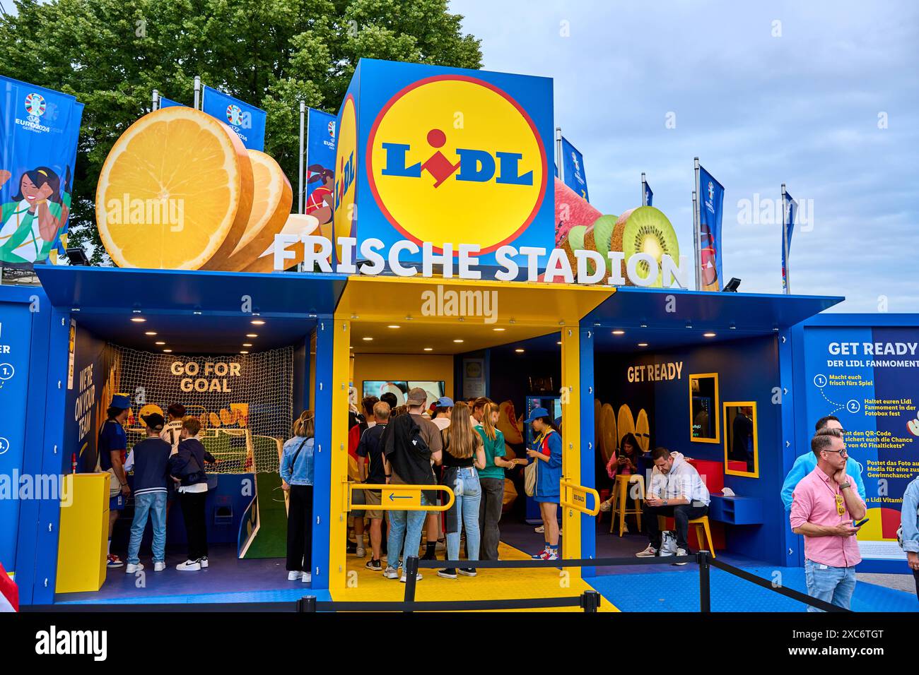 Munich, Bavaria, Germany - June 14, 2024: Lidl official partner of the ...