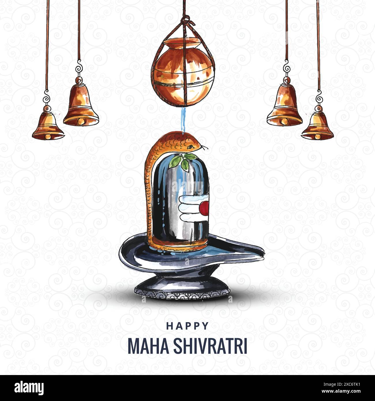 Beautiful happy maha shivratri greeting card with shivling background Stock Vector Image & Art ...
