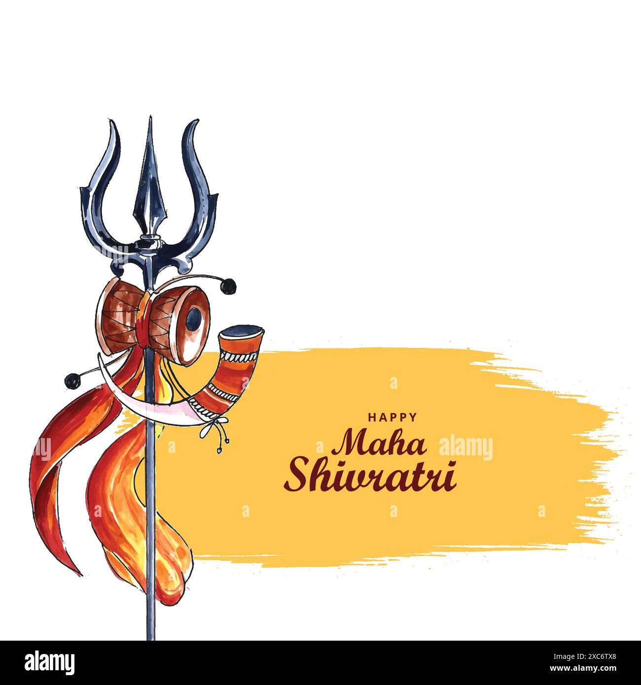 Happy maha shivratri with trisulam a hindu festival celebration ...