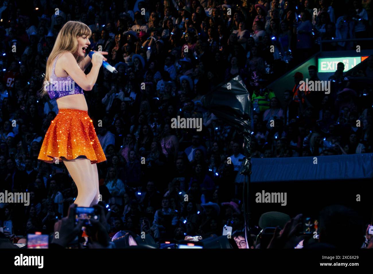 Liverpool, UK. 14th June, 2024. Taylor Swift performs at Anfield ...