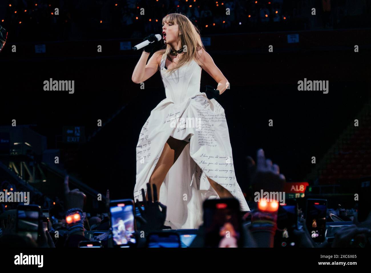 Liverpool, UK. 14th June, 2024. Taylor Swift performs at Anfield ...
