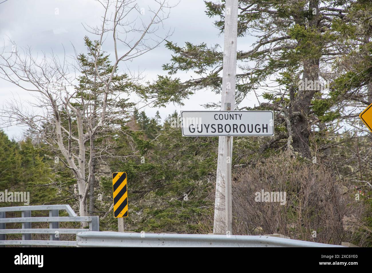 County Guysborough sign on highway 7 in Liscomb, Nova Scotia, Canada ...
