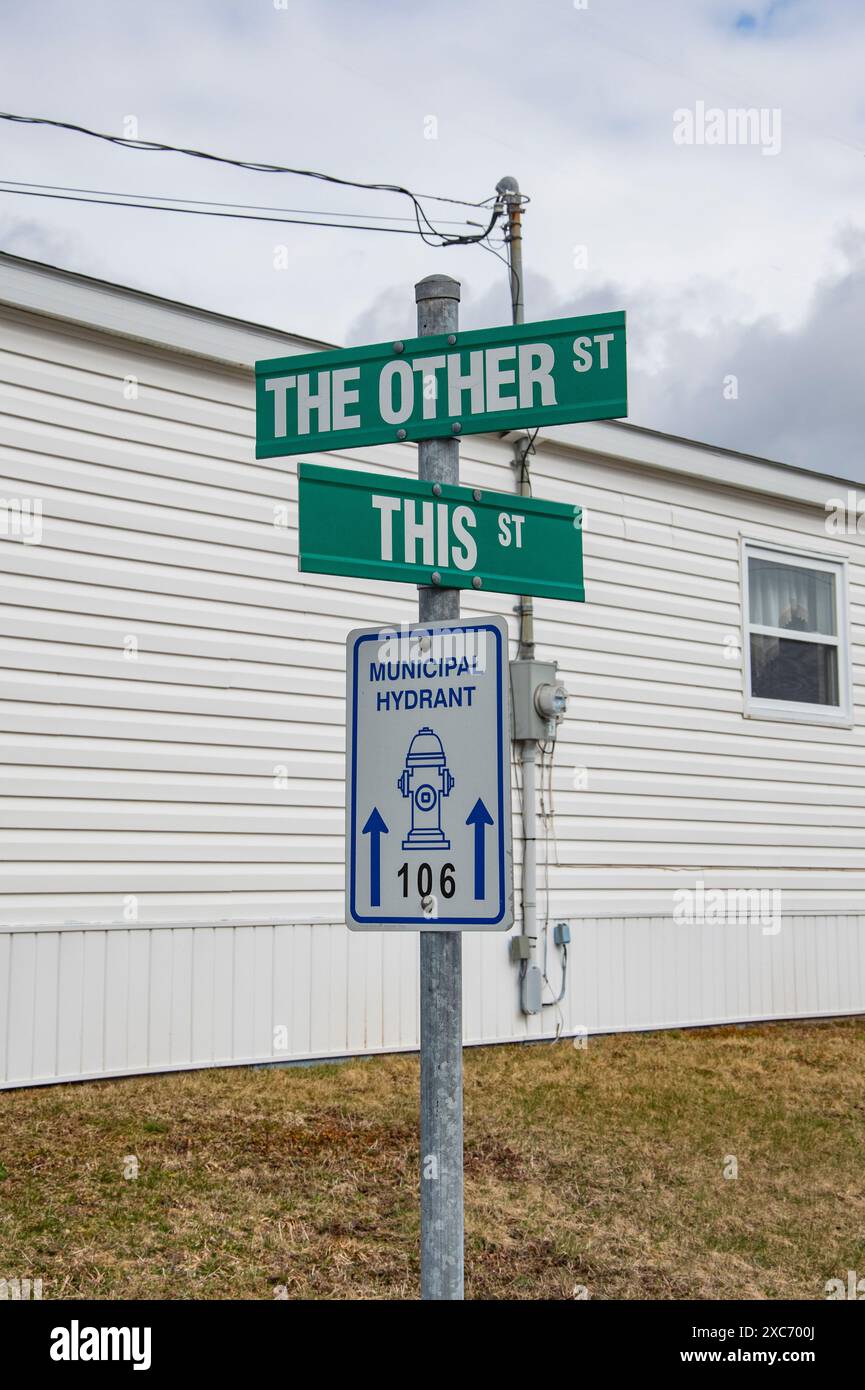 This and The Other Street signs in Porters Lake, Nova Scotia, Canada ...