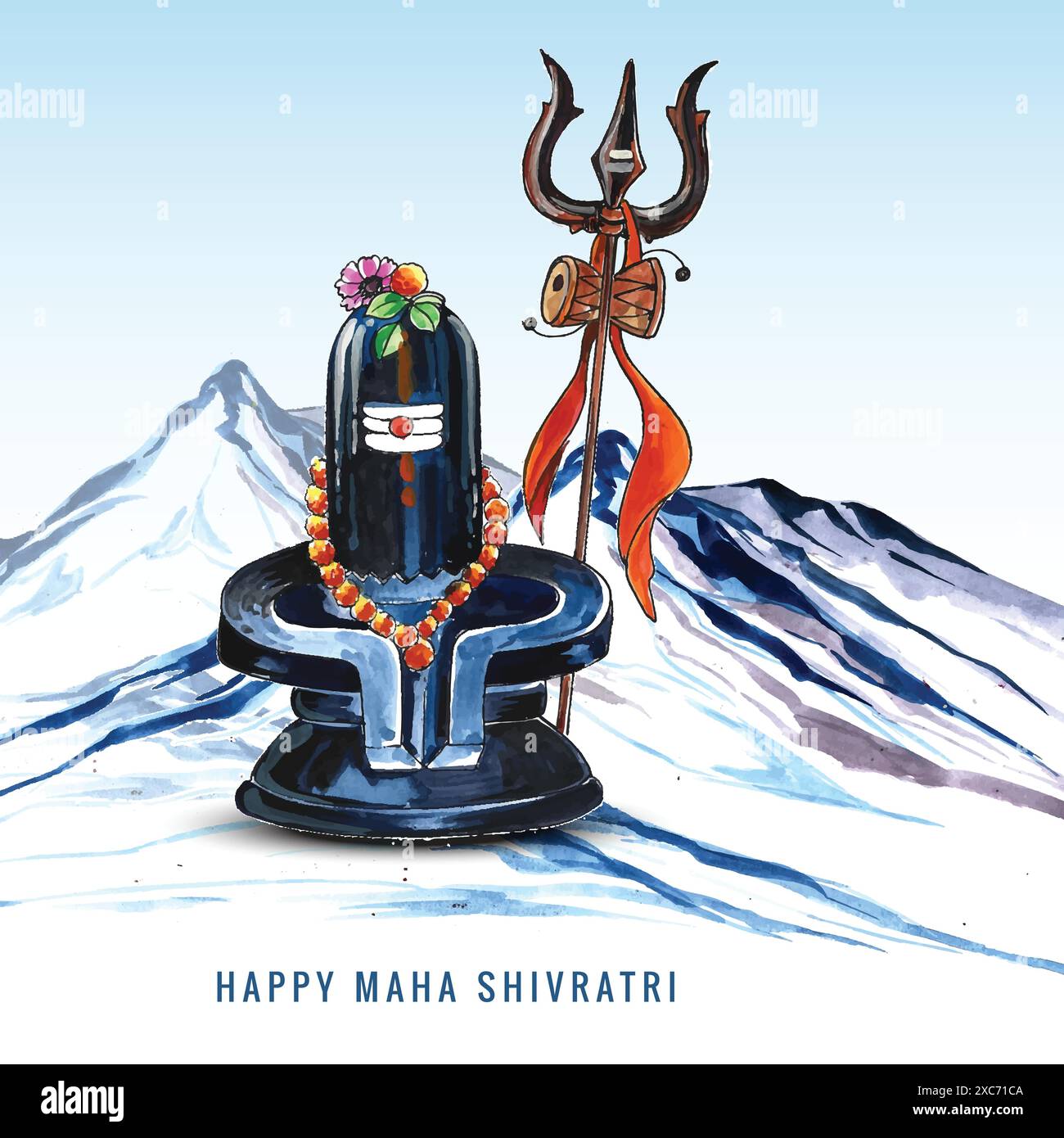 Maha shivratri festival background with shiv ling card design Stock ...