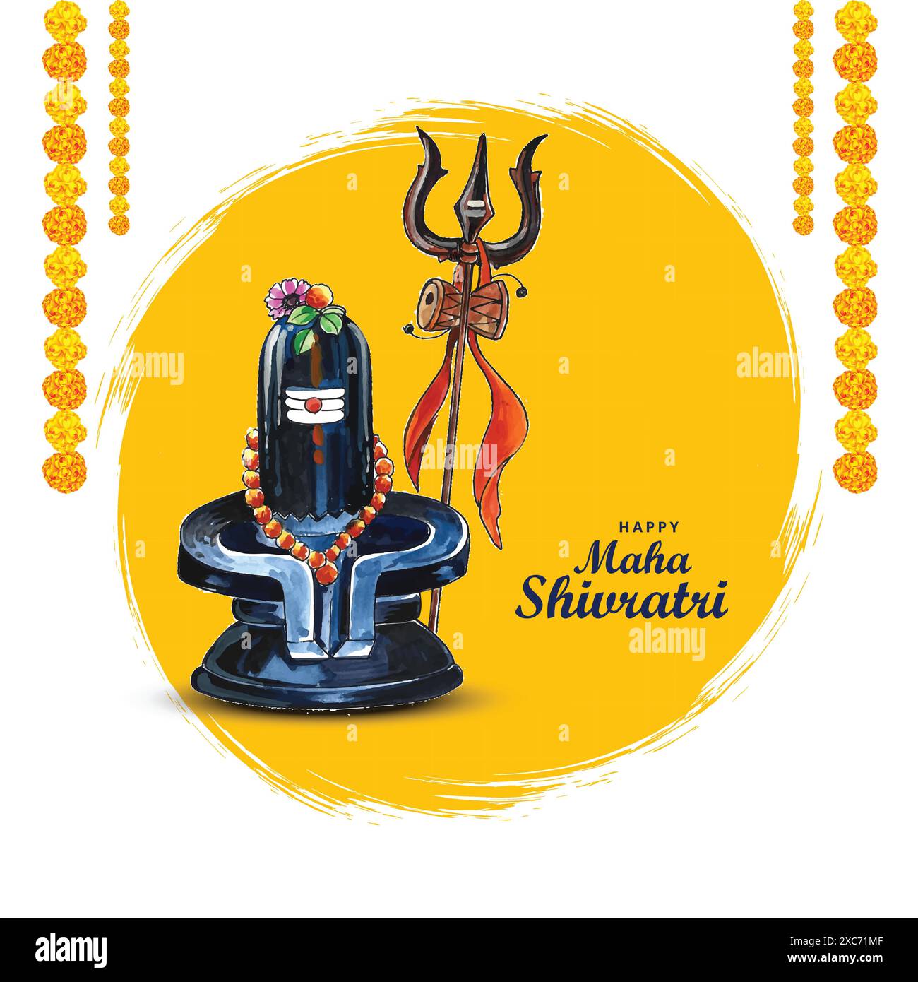 Happy maha shivratri shivling Stock Vector Images - Alamy