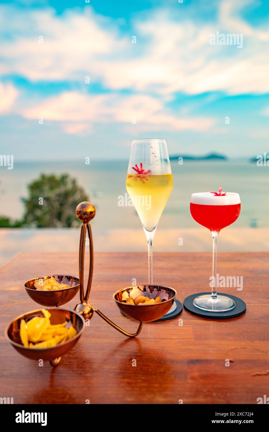Rooftop bar view in Ao Yon Yai beach in Phuket, Thailand Stock Photo ...