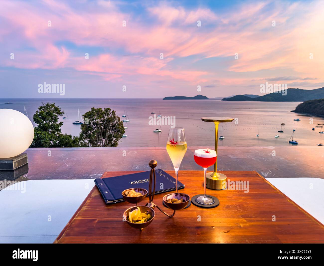 Rooftop bar view in Ao Yon Yai beach in Phuket, Thailand Stock Photo ...
