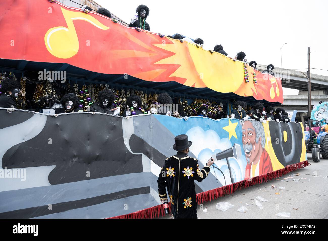 Colorful and elaborately decorated Zulu Parade floats featuring roses ...