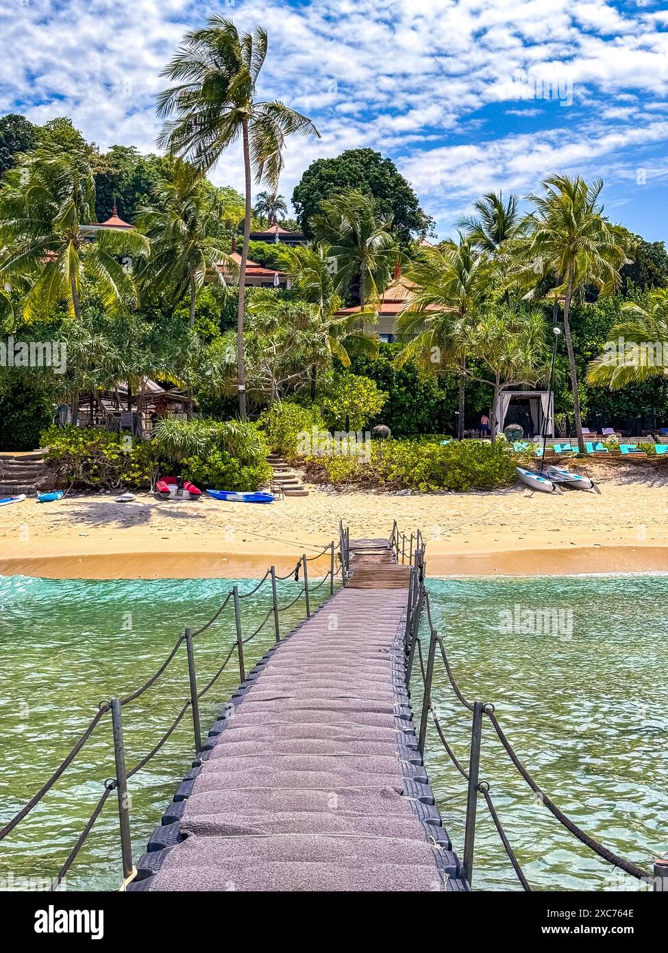 Aerial view at trisara beach in Bang Tao, Phuket, Thailand Stock Photo ...