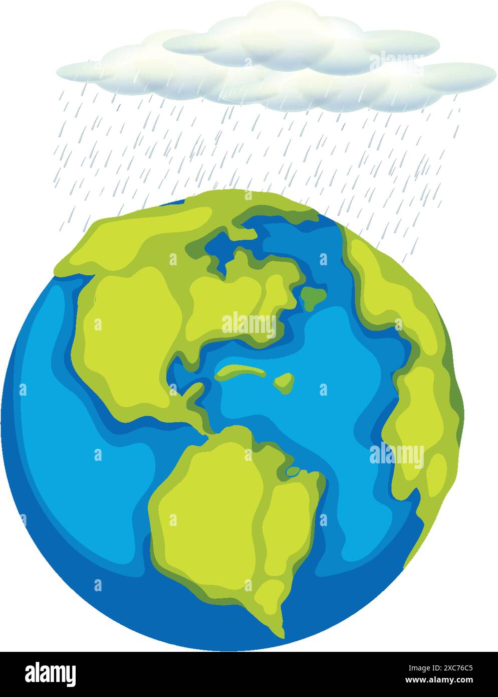 Illustration of Earth with a rain cloud Stock Vector Image & Art - Alamy