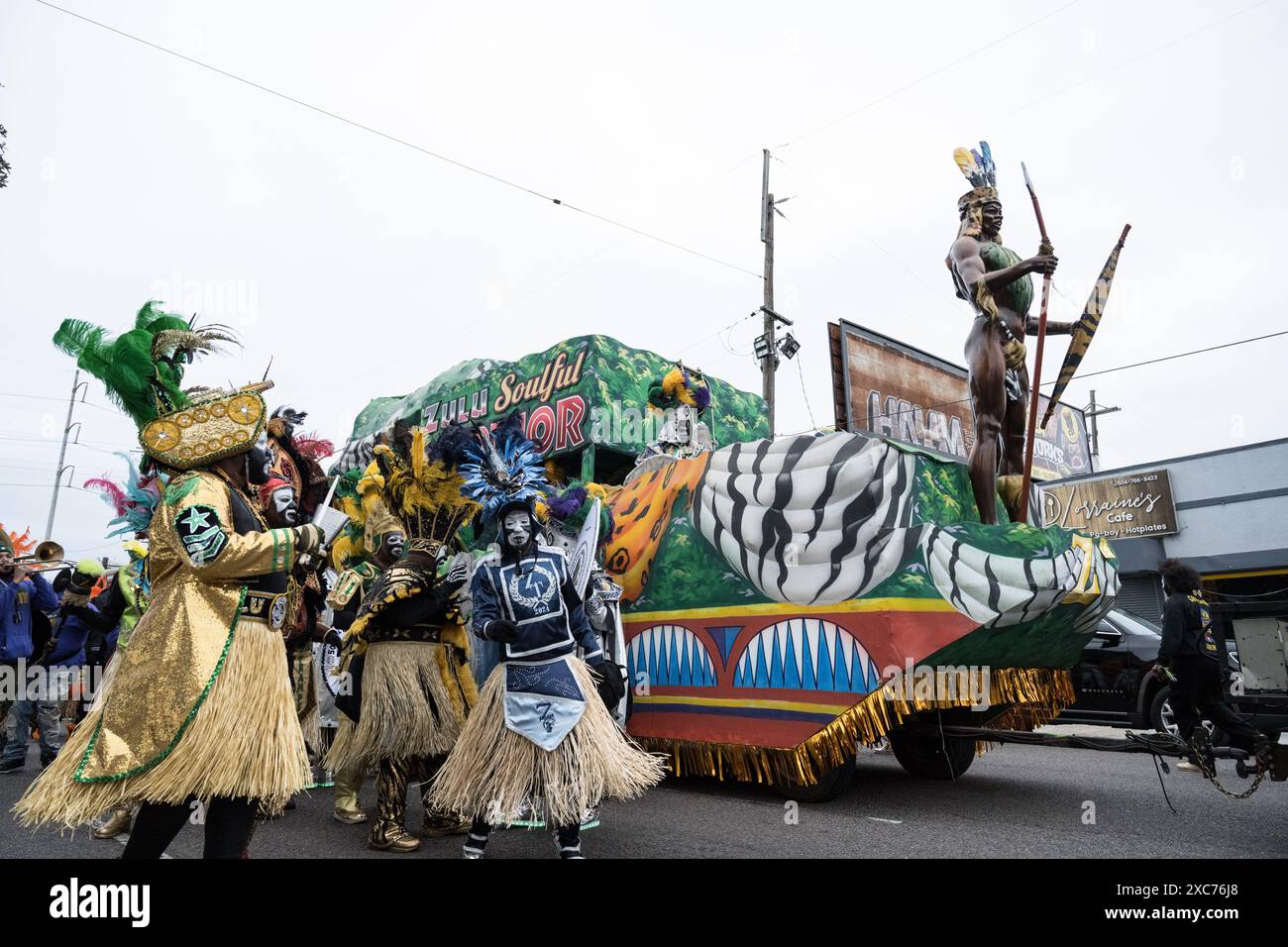 Zulu Tramps in intricate and colorful costumes and face paint dance ...