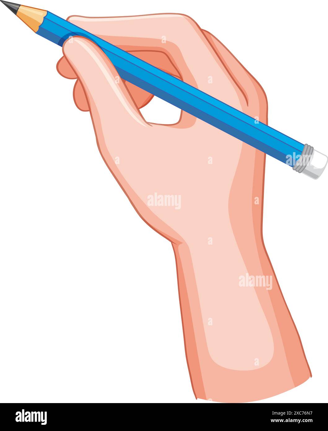 Illustration of a hand gripping a pencil Stock Vector Image & Art - Alamy
