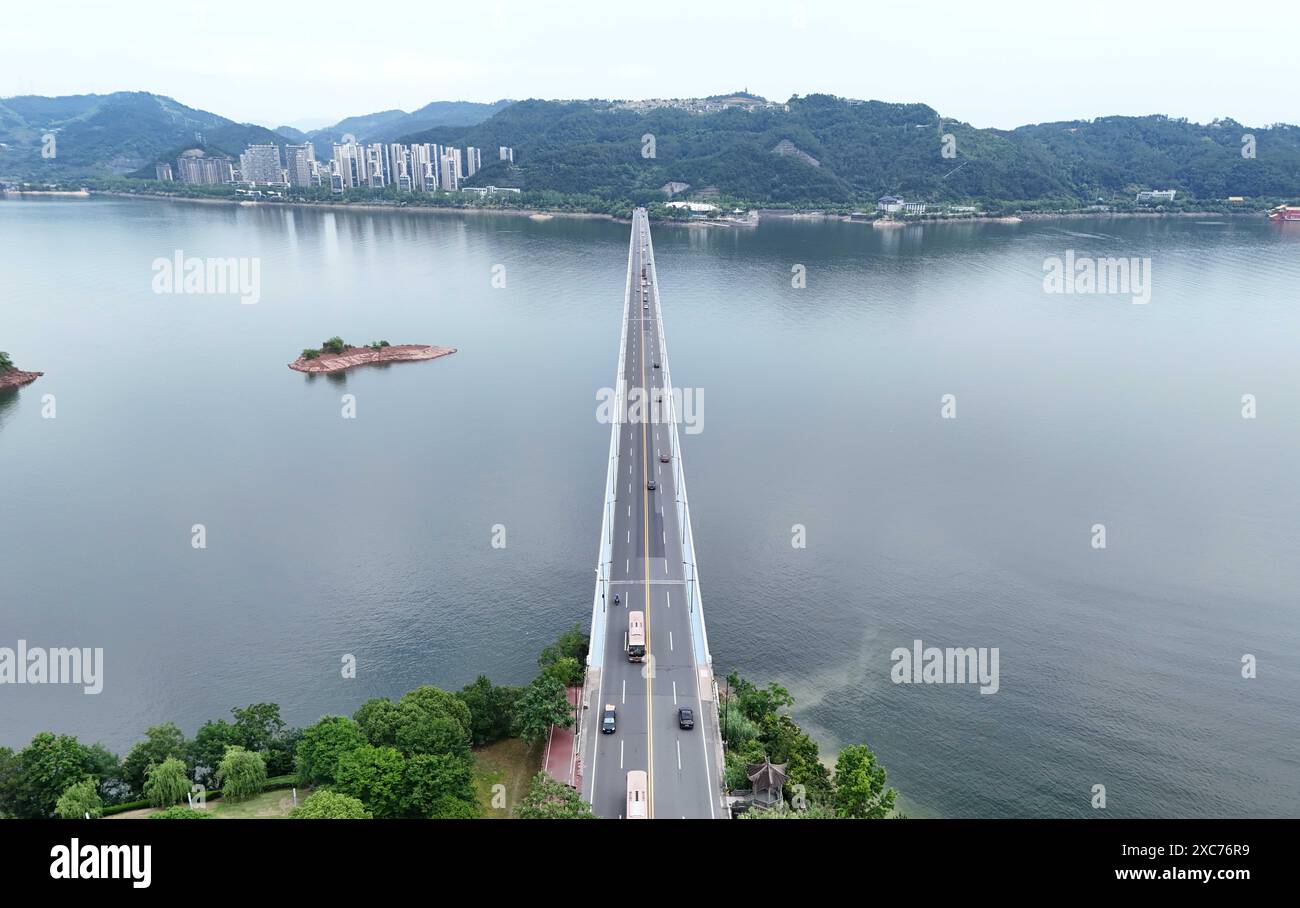 HANGZHOU, CHINA - JUNE 3, 2024 - Aerial photo shows the Thousand Island ...