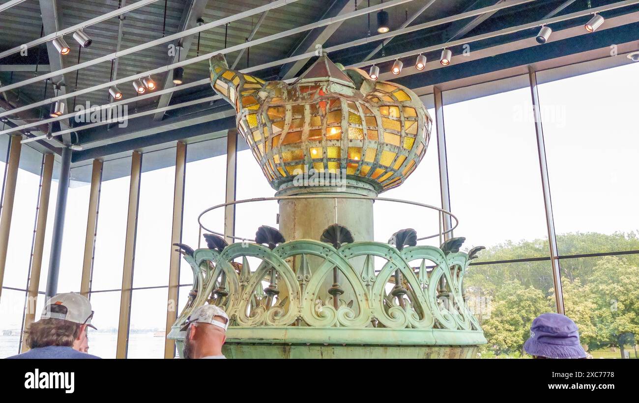 The Statue of Libertys torch is a symbol of freedom and democracy ...