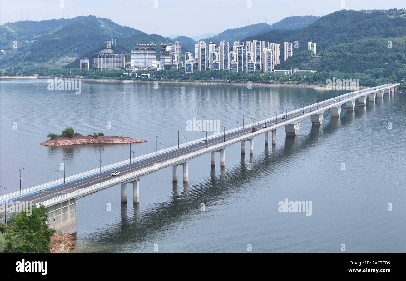 HANGZHOU, CHINA - JUNE 3, 2024 - Aerial photo shows the Thousand Island ...