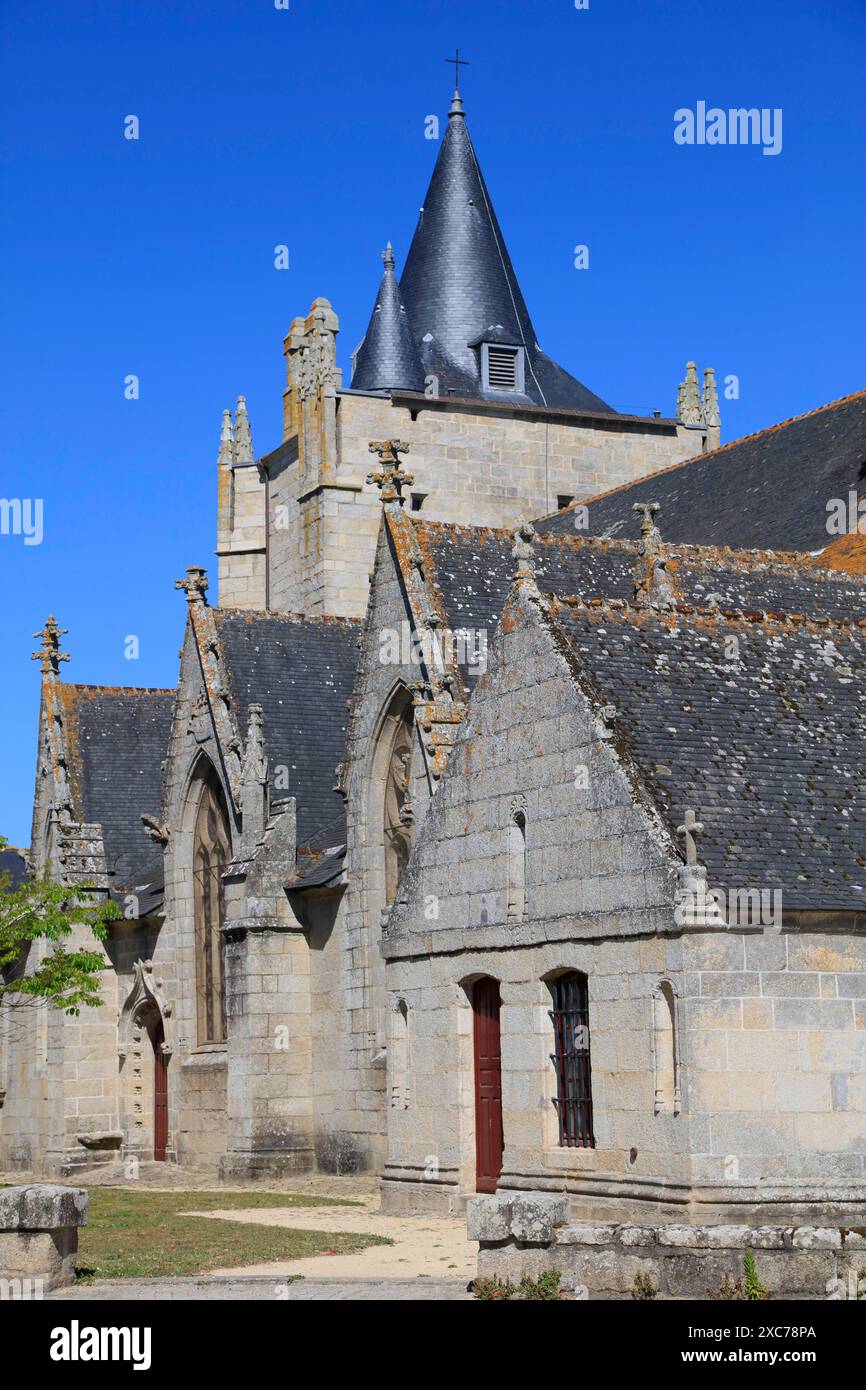 Eglise Saint-Nonna church in the Flamboyant Gothic style, Penmarch ...