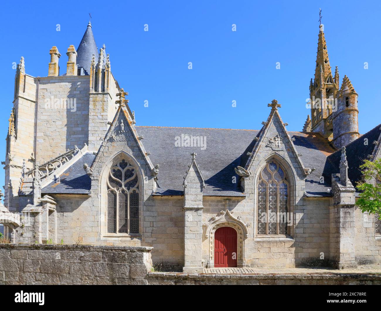 Eglise Saint-Nonna church in the Flamboyant Gothic style, Penmarch ...