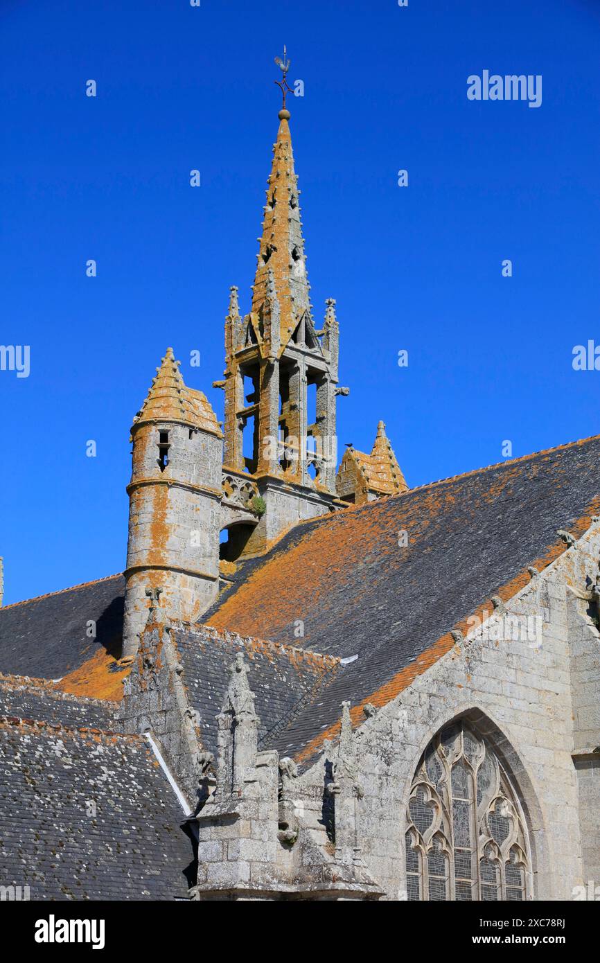 Eglise Saint-Nonna church in the Flamboyant Gothic style, Penmarch ...